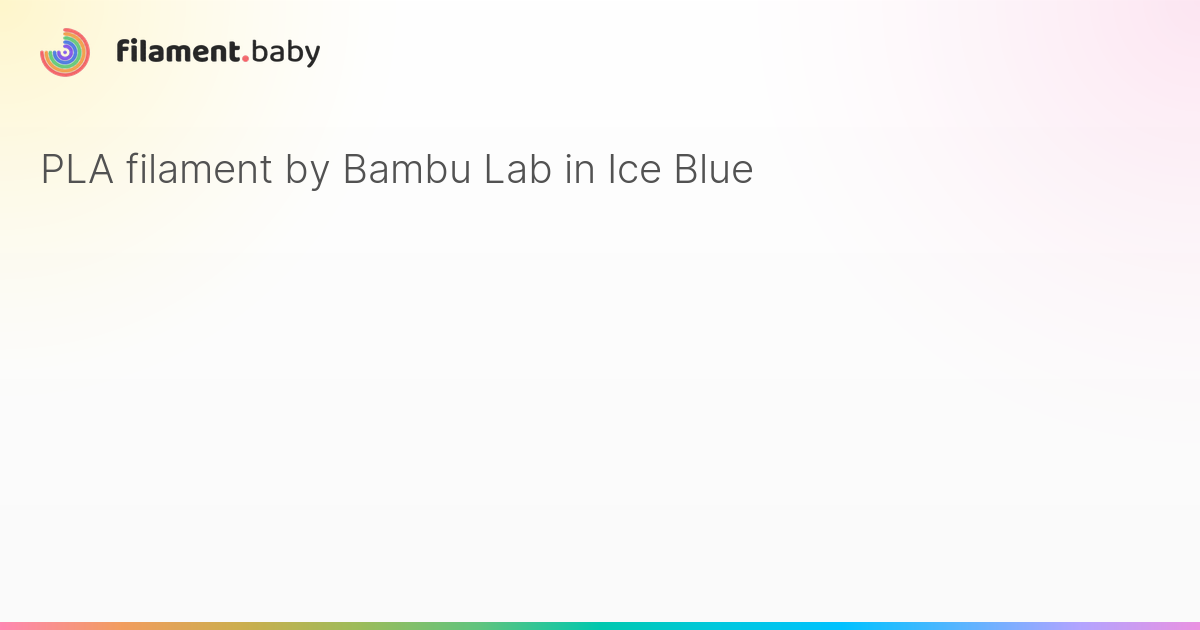 Bambu Lab Ice Blue Matte PLA 1.75mm 1kg • Bambu Lab • PLA